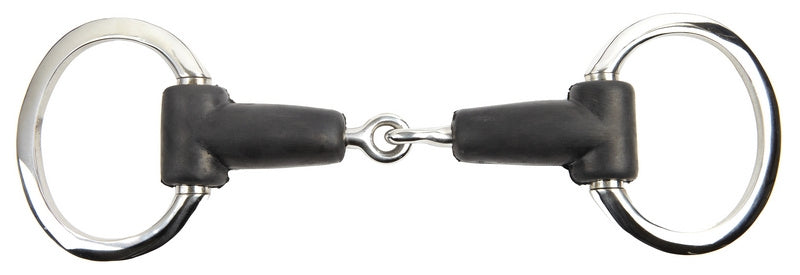 Korsteel Soft Rubber Jointed Eggbutt With Flat Rings - 3'' Rings – HorseLoverZ