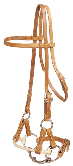 Tory Leather Side Pull - Black Iron Snaffle Bit– HorseLoverZ