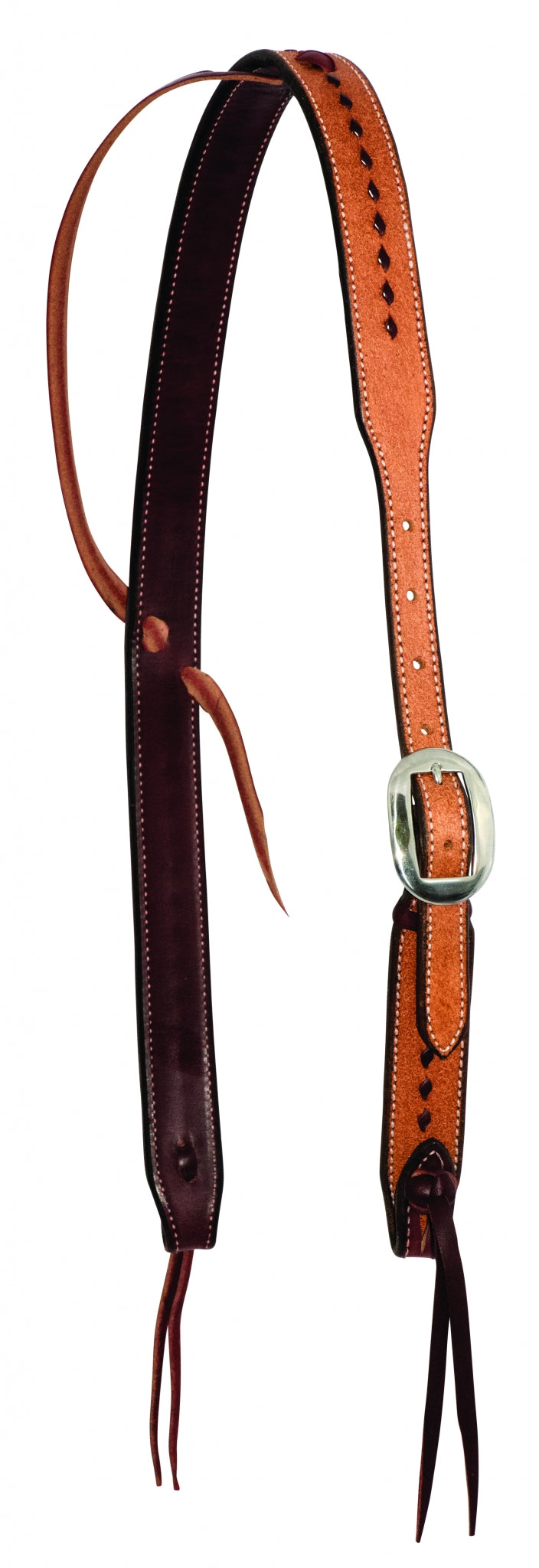 Wildfire Saddlery Leather Rough Out Buckstitched Cowboy Knot Slip Ear ...