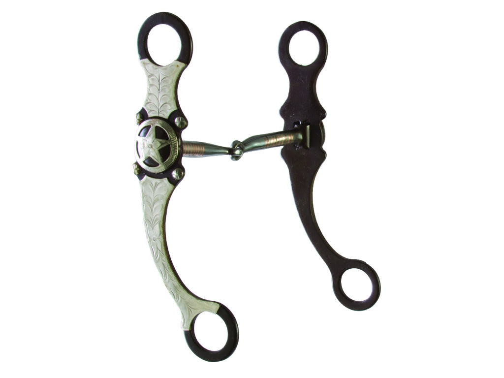 AT Silver Texas Star Snaffle Long Shank Show Bit– HorseLoverZ
