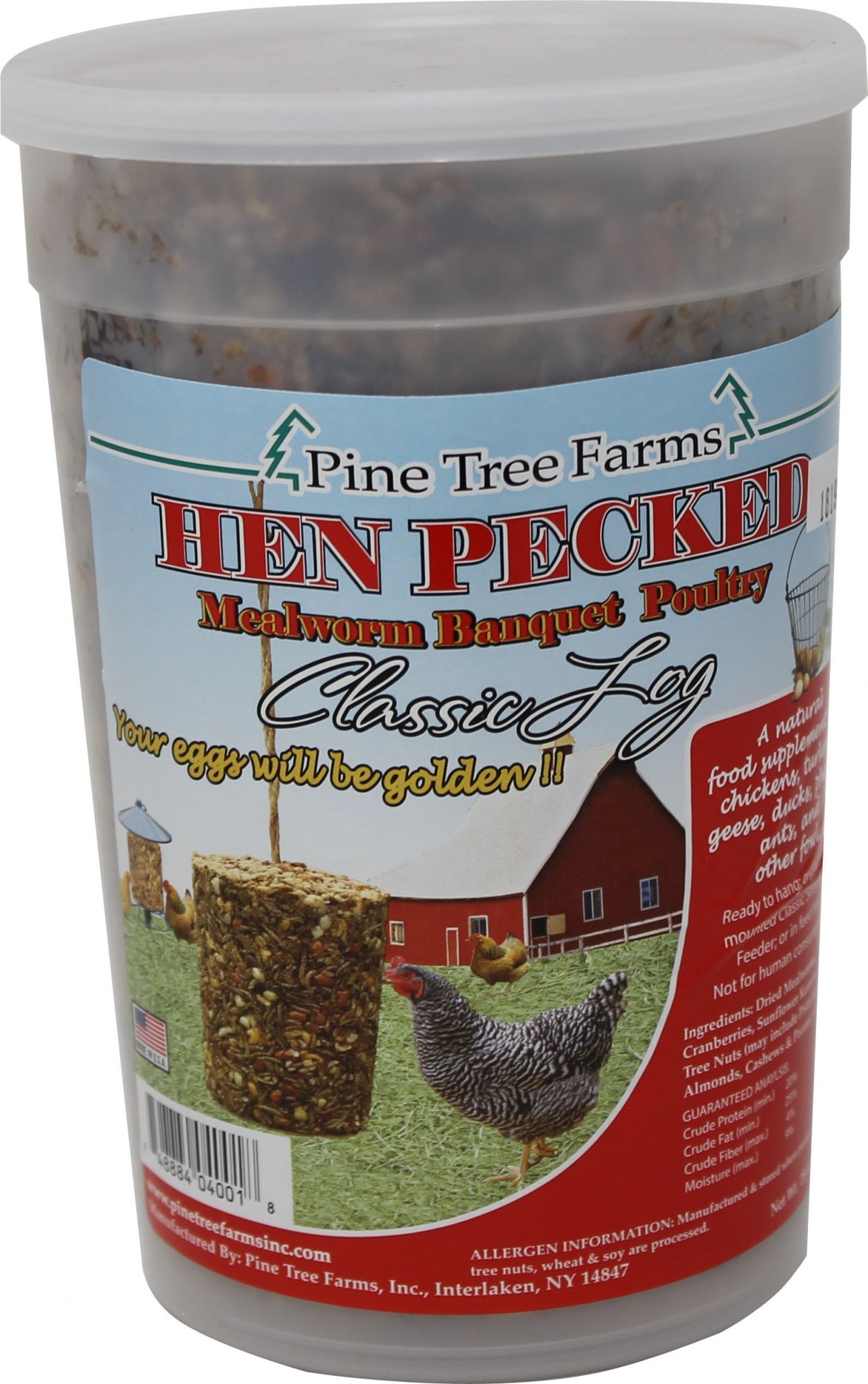 Pine Tree Farms Hen Pecked Mealworm Poultry Classic Log– HorseLoverZ