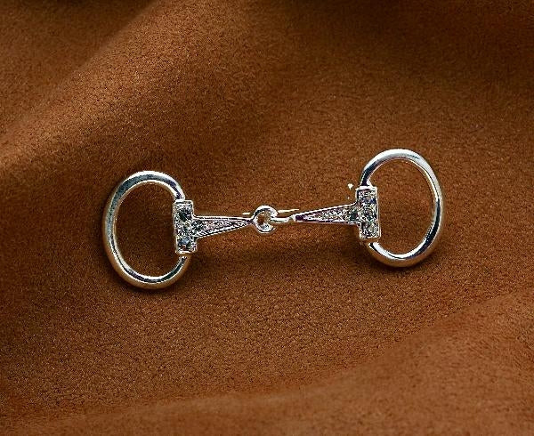 Silver Snaffle Bit Stock Tie Pin– HorseLoverZ
