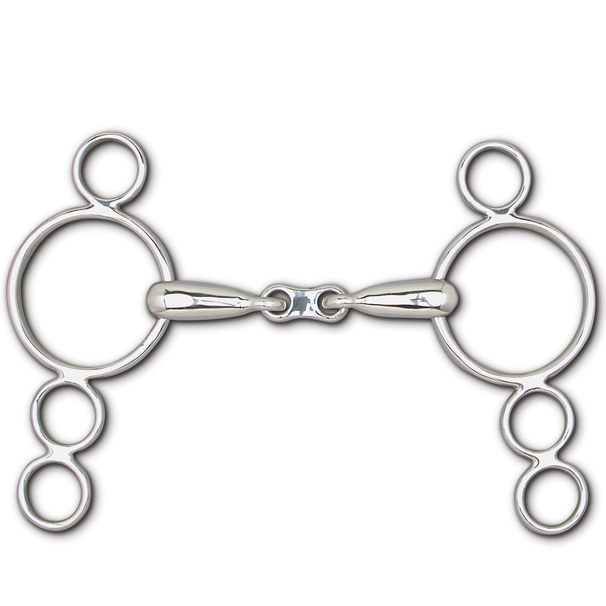 Toklat Hollow Mouth French Link Snaffle 4-Ring Continental Gag– HorseLoverZ