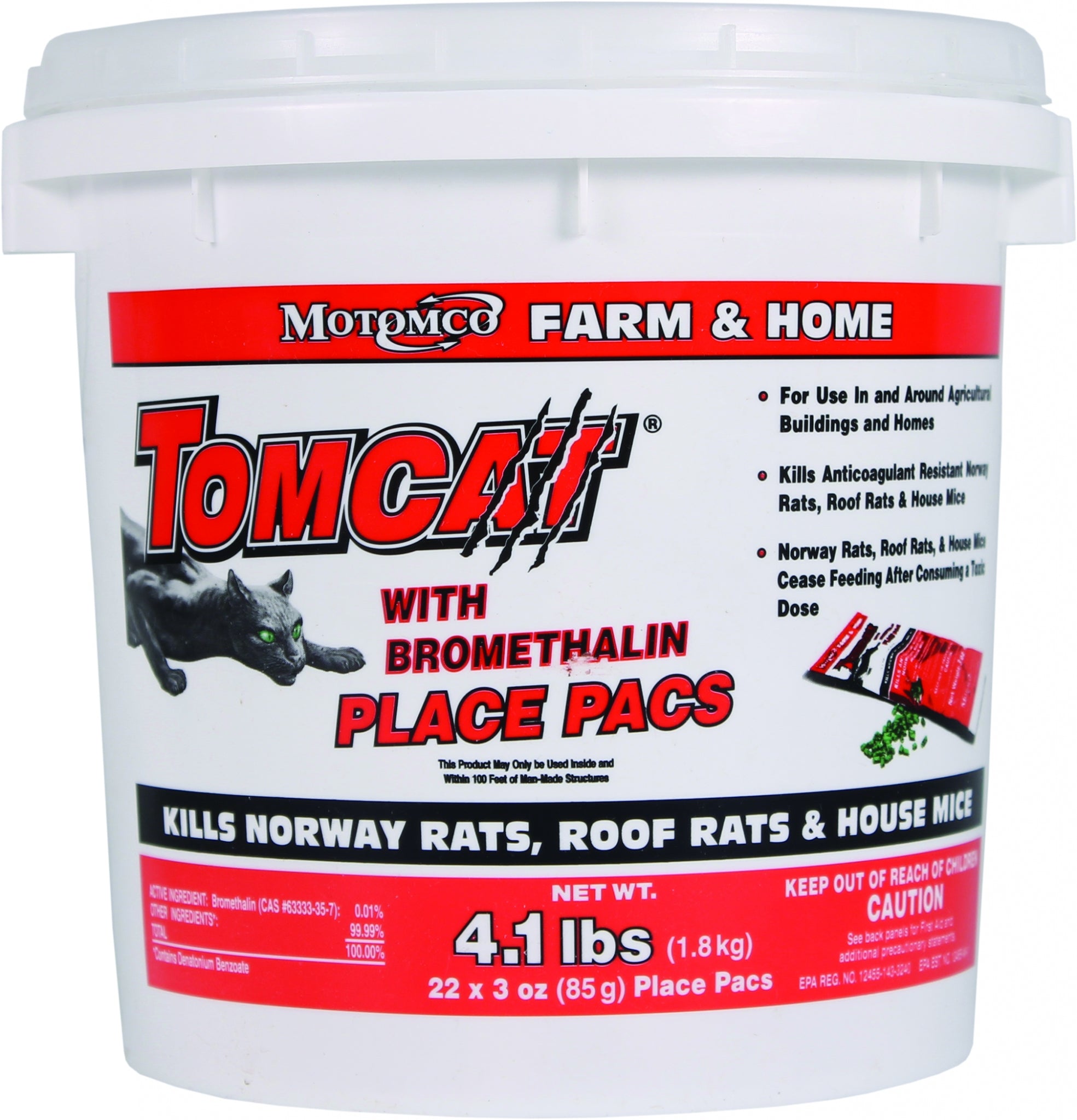 Tomcat With Bromethalin Place Pacs Pail– HorseLoverZ