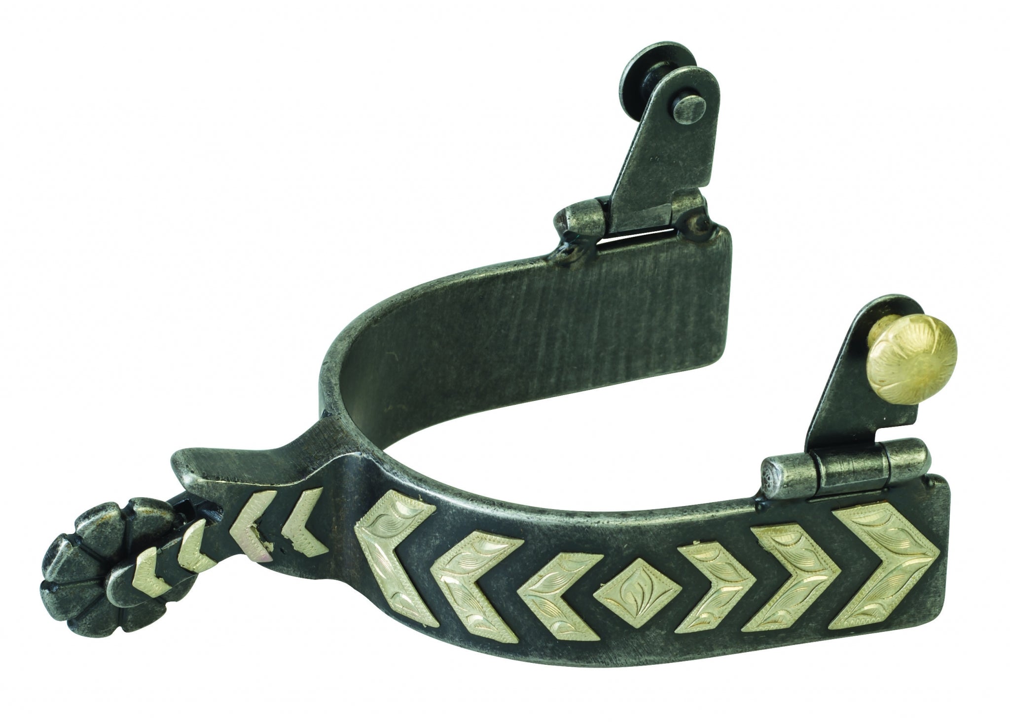 Weaver Mens German Silver Chevron Trim Spur– HorseLoverZ