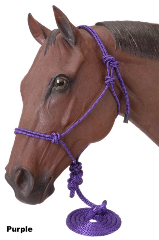 Tough-1 Miniature Poly Rope Halter With Lead – HorseLoverZ