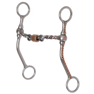 twisted snaffle bit with roller